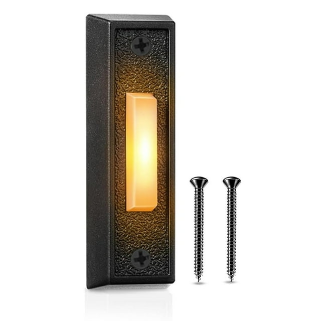 Lighted Doorbell Button Wired Door Bell Push Buttons Led Door Chime ...