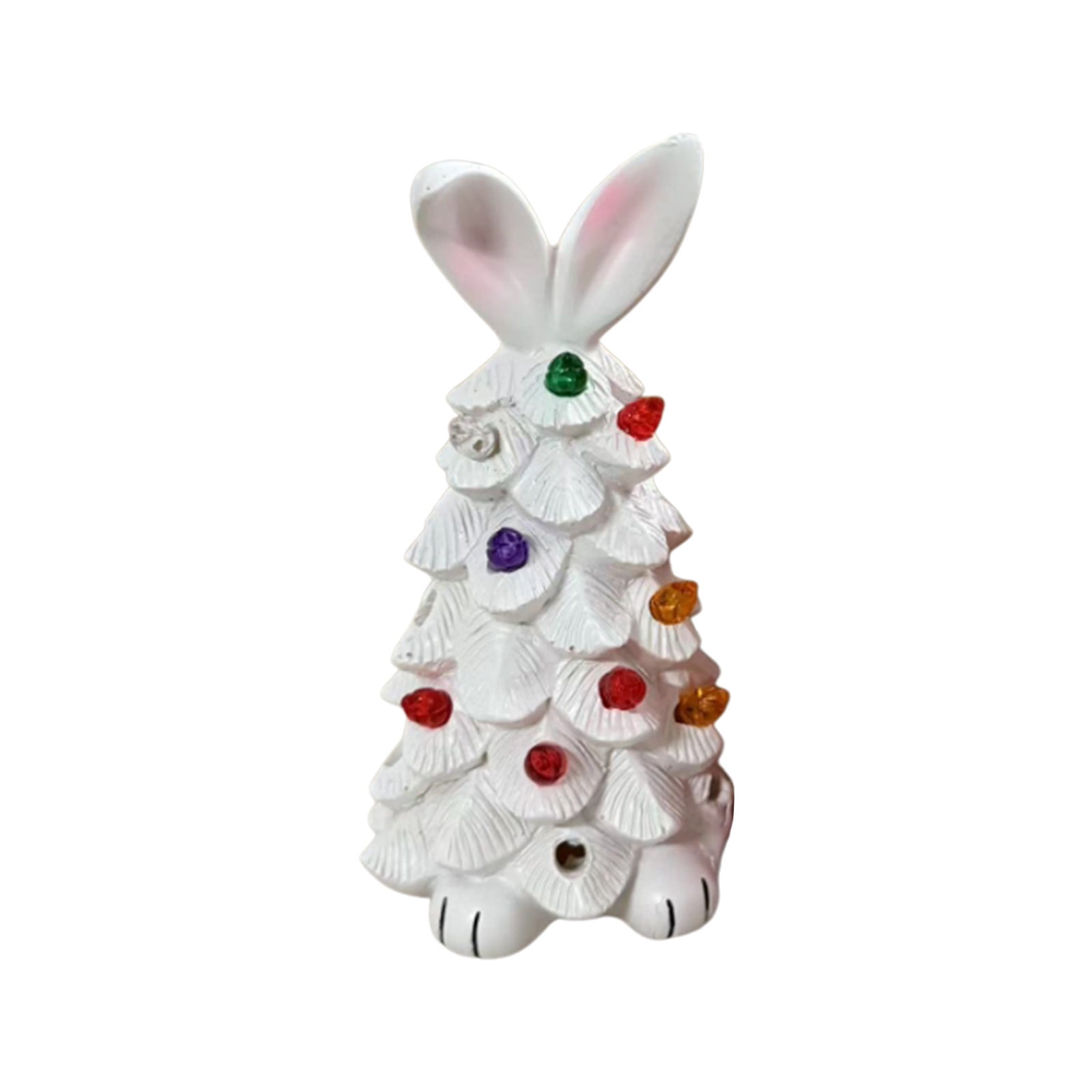 Lighted Easter Bunny Tree with Rabbit Ears, Tree Figurine Decoration ...