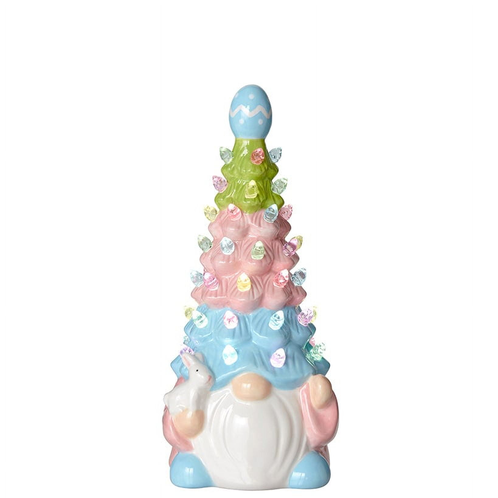 Easter Lighted Gnome Retro Tree Table Decor - Small - Walmart.com
