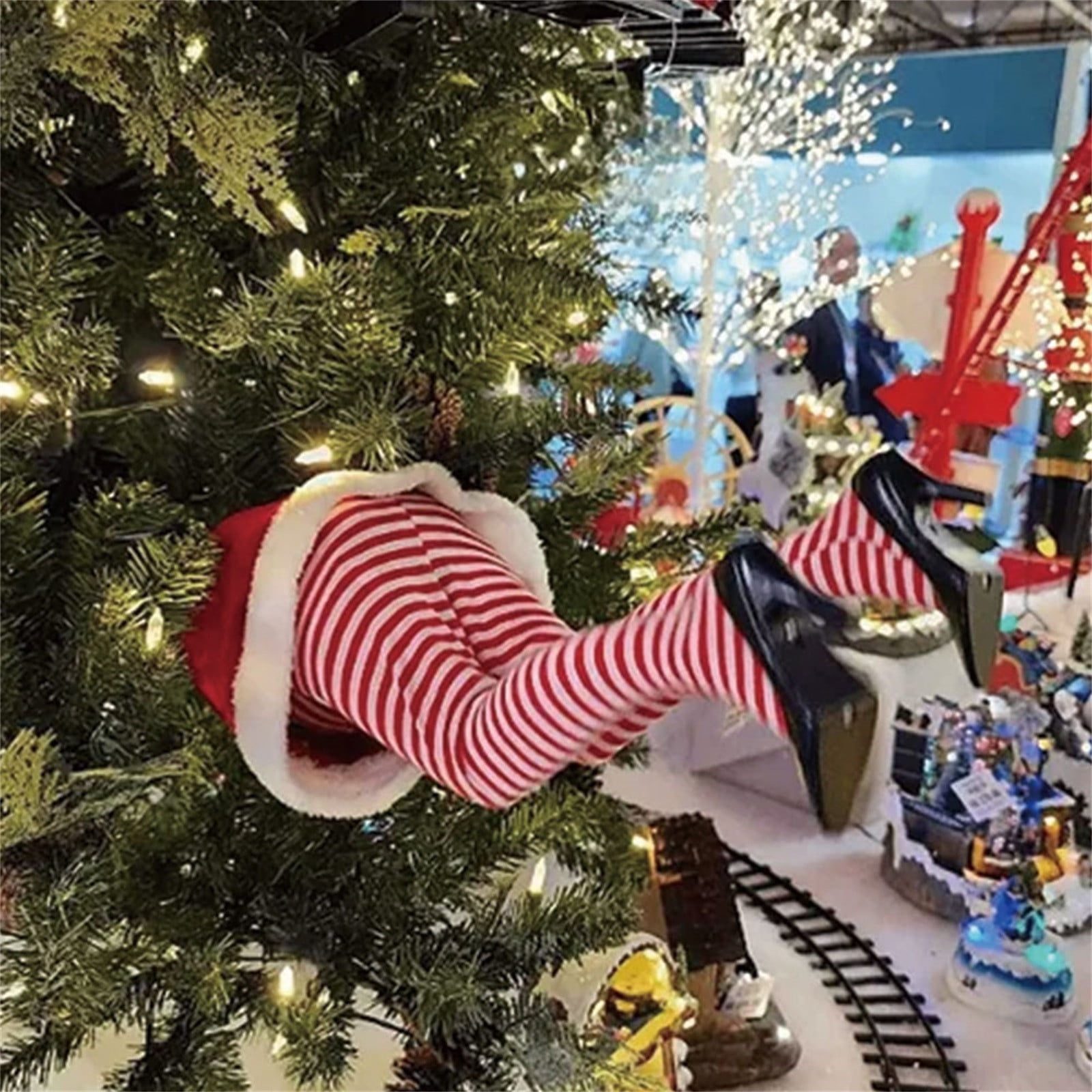 Lighted Elf Legs for Christmas Tree with USB Cable, Bendable Poses ...