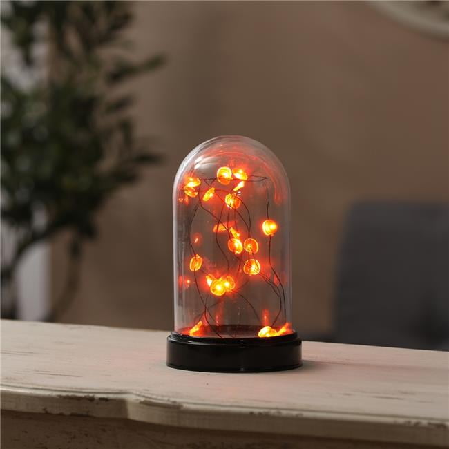 Lighted Fall Harvest Glass Dome Decoration - Walmart.com