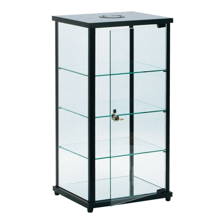 Small Glass Display Small Wood Counter Top Display Case With Tempered