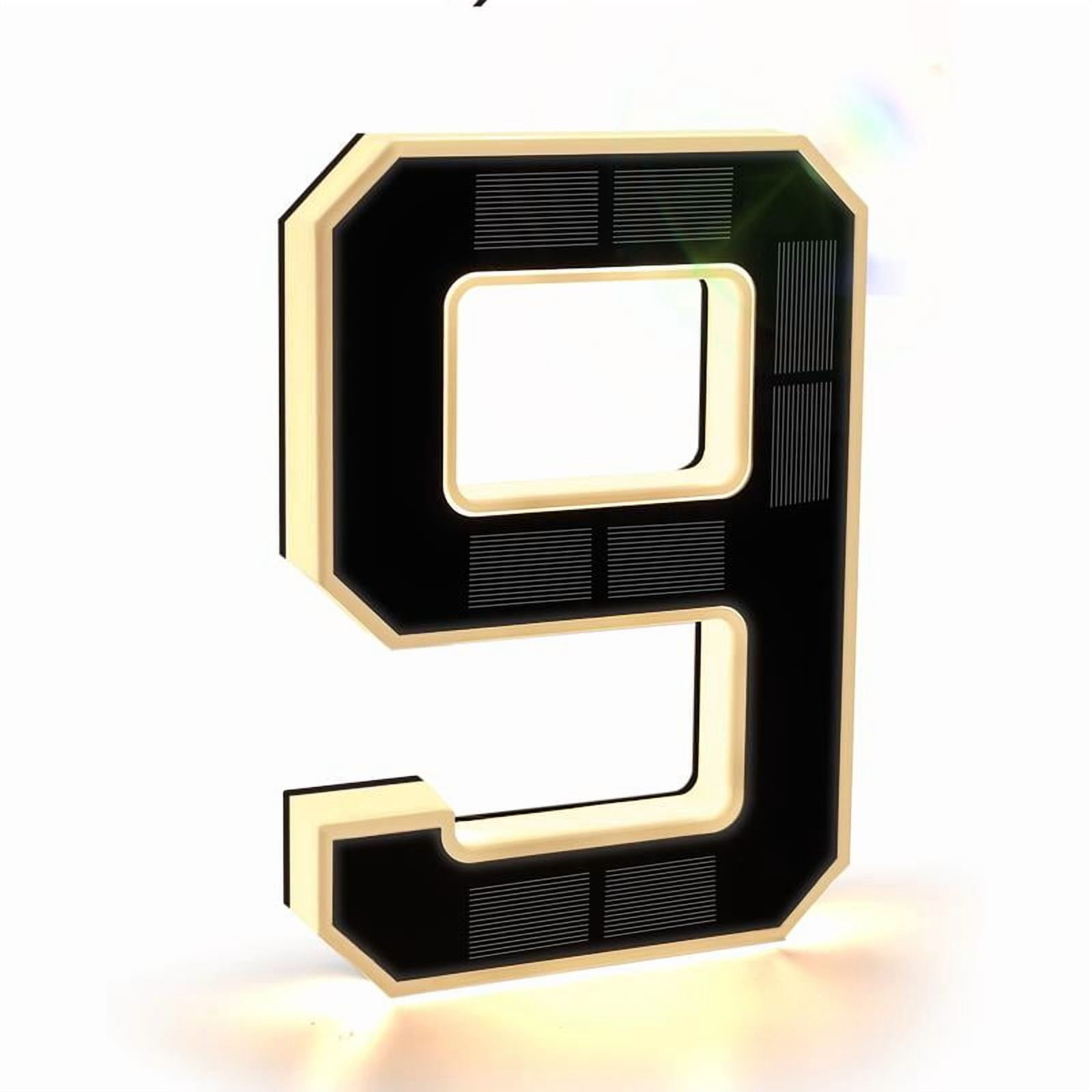 Lighted House Numbers 9 Inch Waterproof LED Address Signs for Outside ...