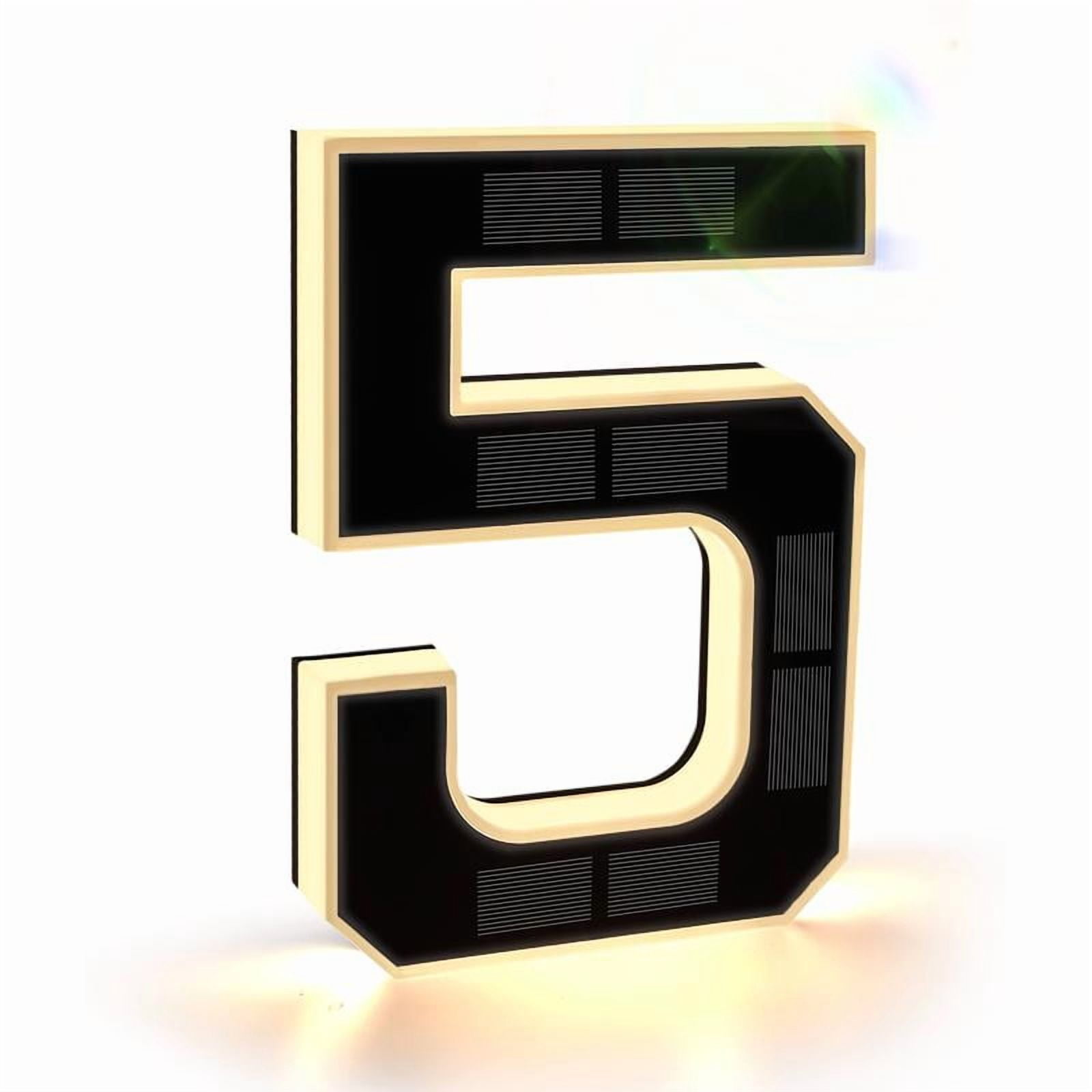 Lighted House Numbers 9 Inch Waterproof LED Address Signs for Outside ...