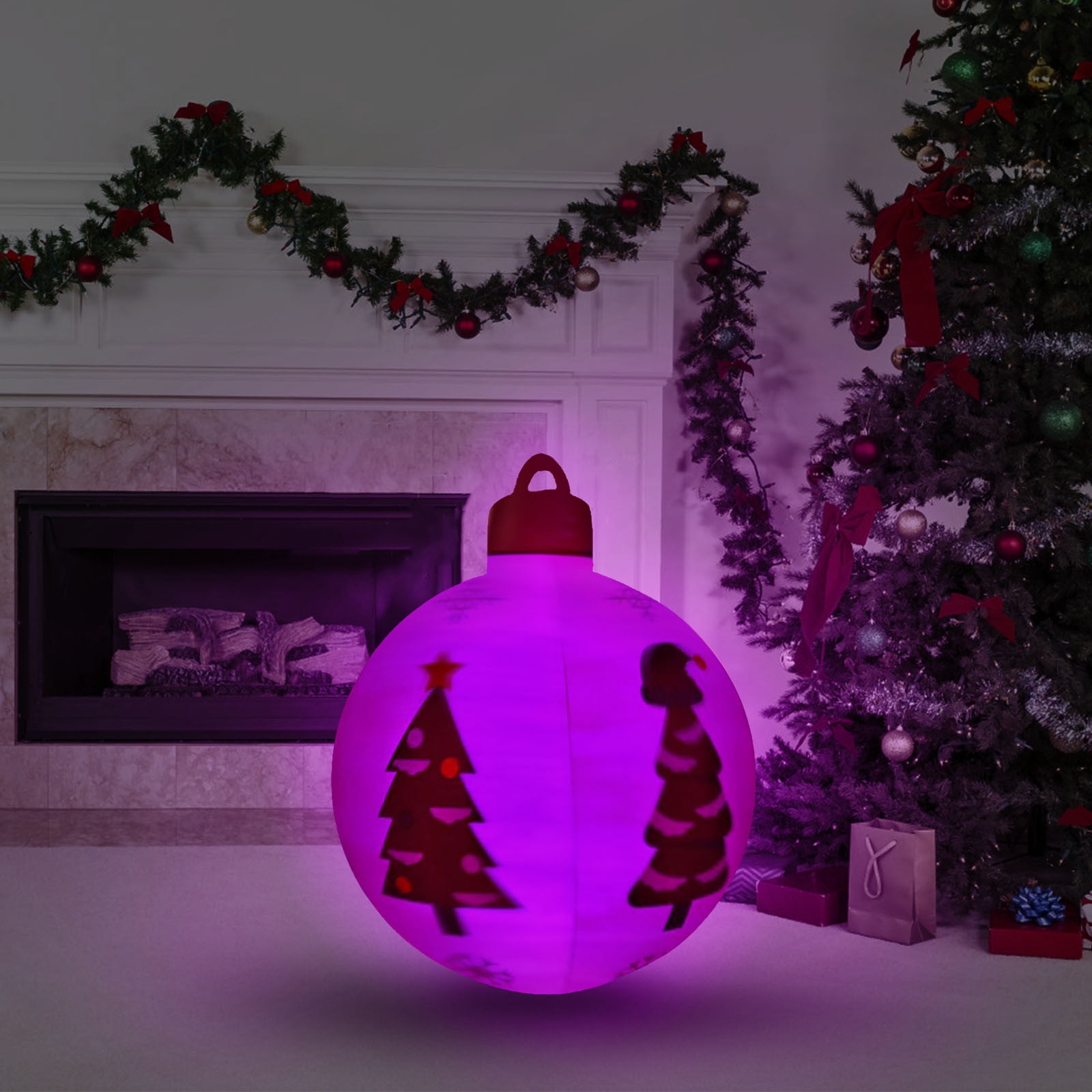 Lighted Inflatable Christmas Balls Outdoor - Large Blow Up Xmas Balls ...