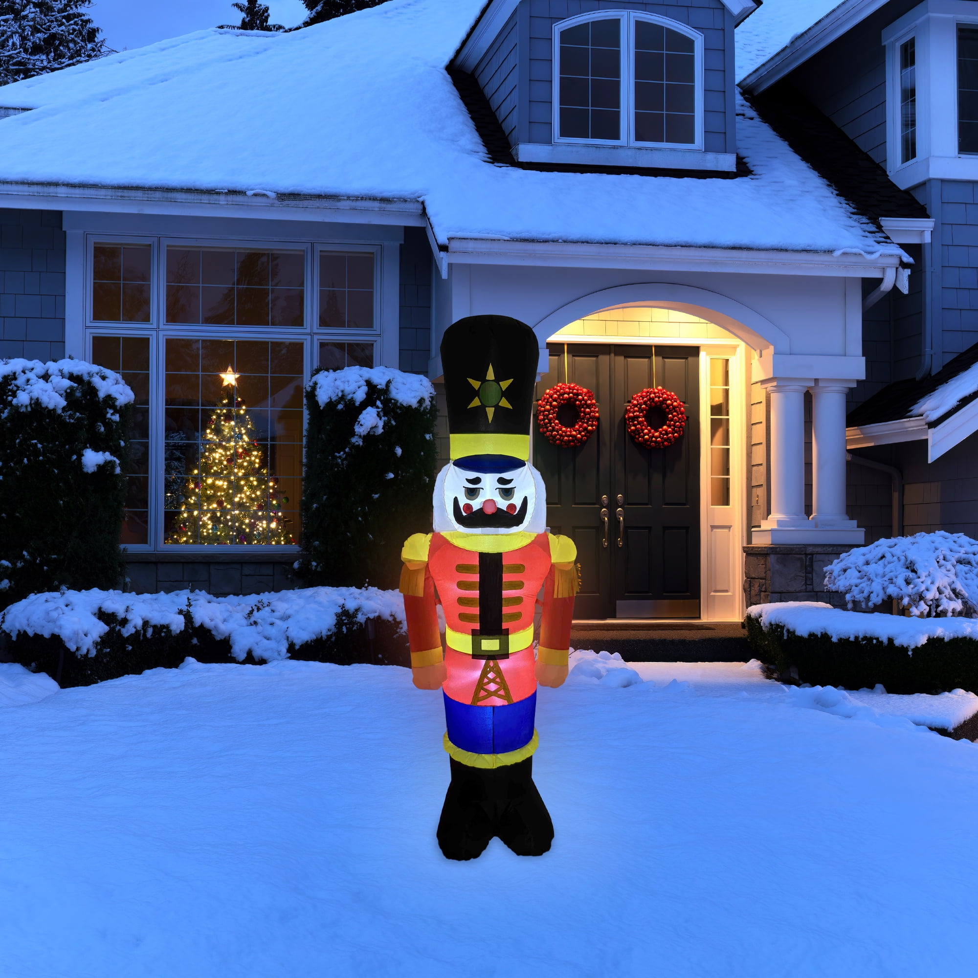 Northlight Lighted Inflatable Nutcracker Soldier Outdoor Christmas ...