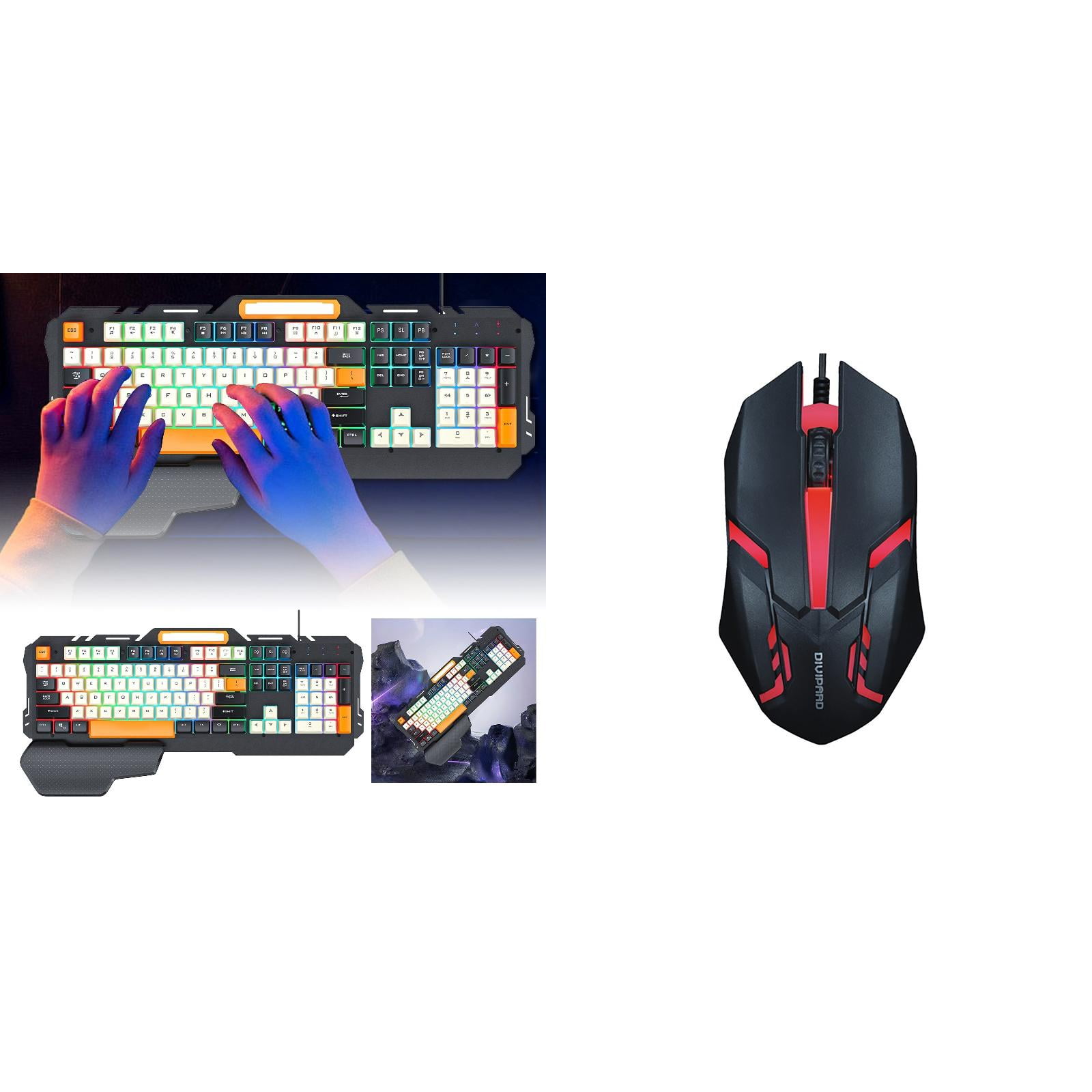 Lighted Keyboard For Pc Drag Paracord Competitive Play Metal Backlit ...