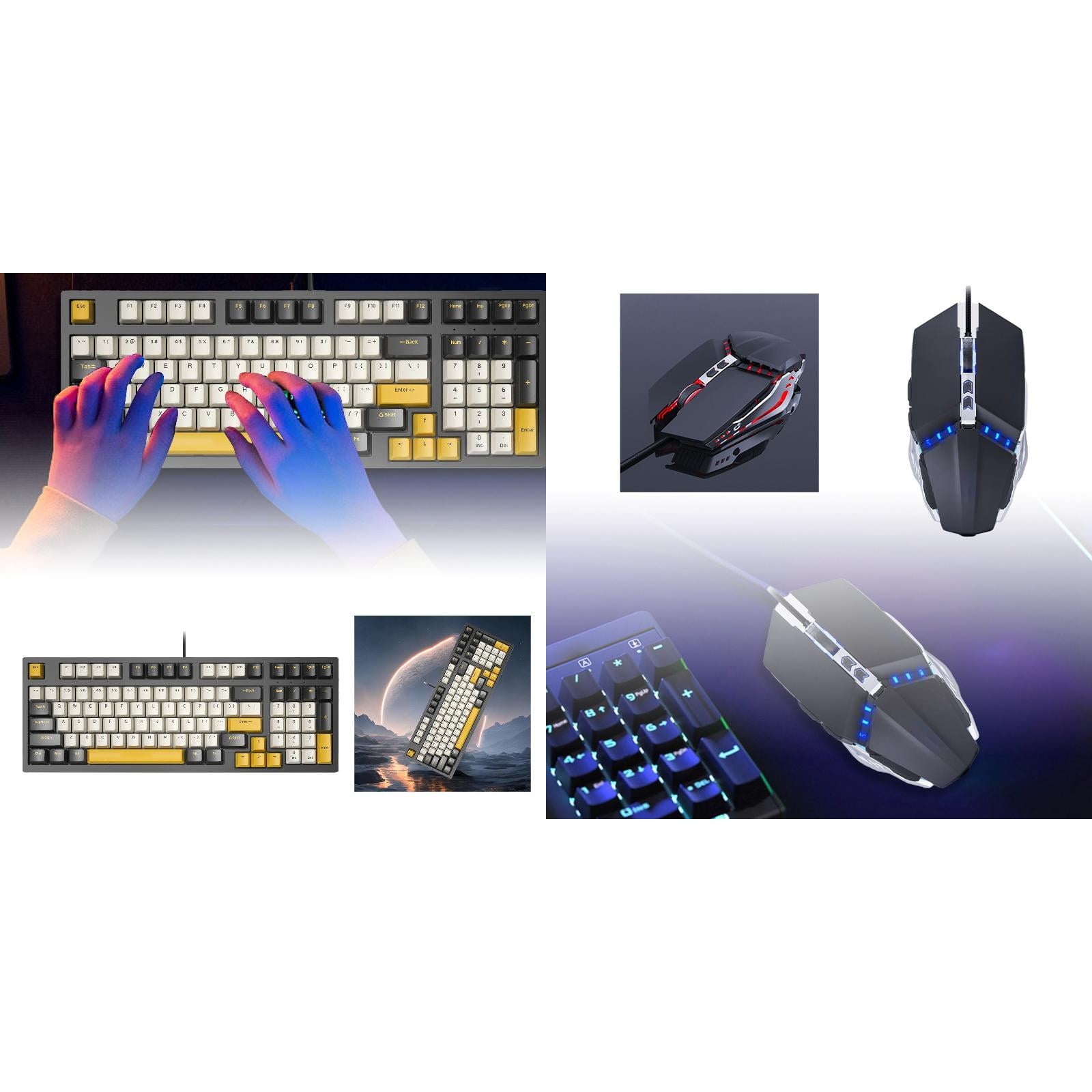 Lighted Keyboard Usb C Charging For Windows, Mac Gamer Glowing Wired ...