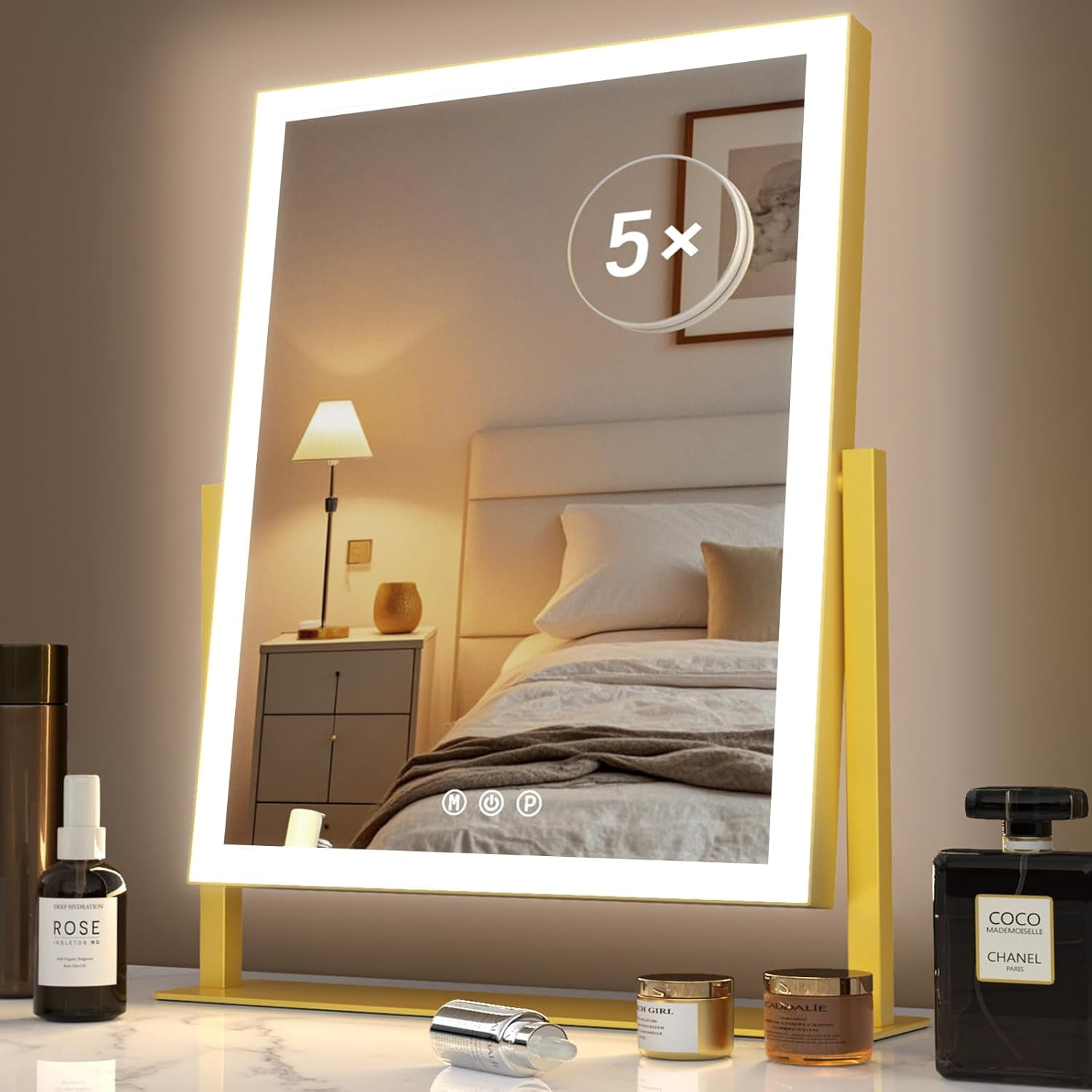 Lighted Makeup Mirror, Hollywood Vanity Mirror with Lights, Three Color ...