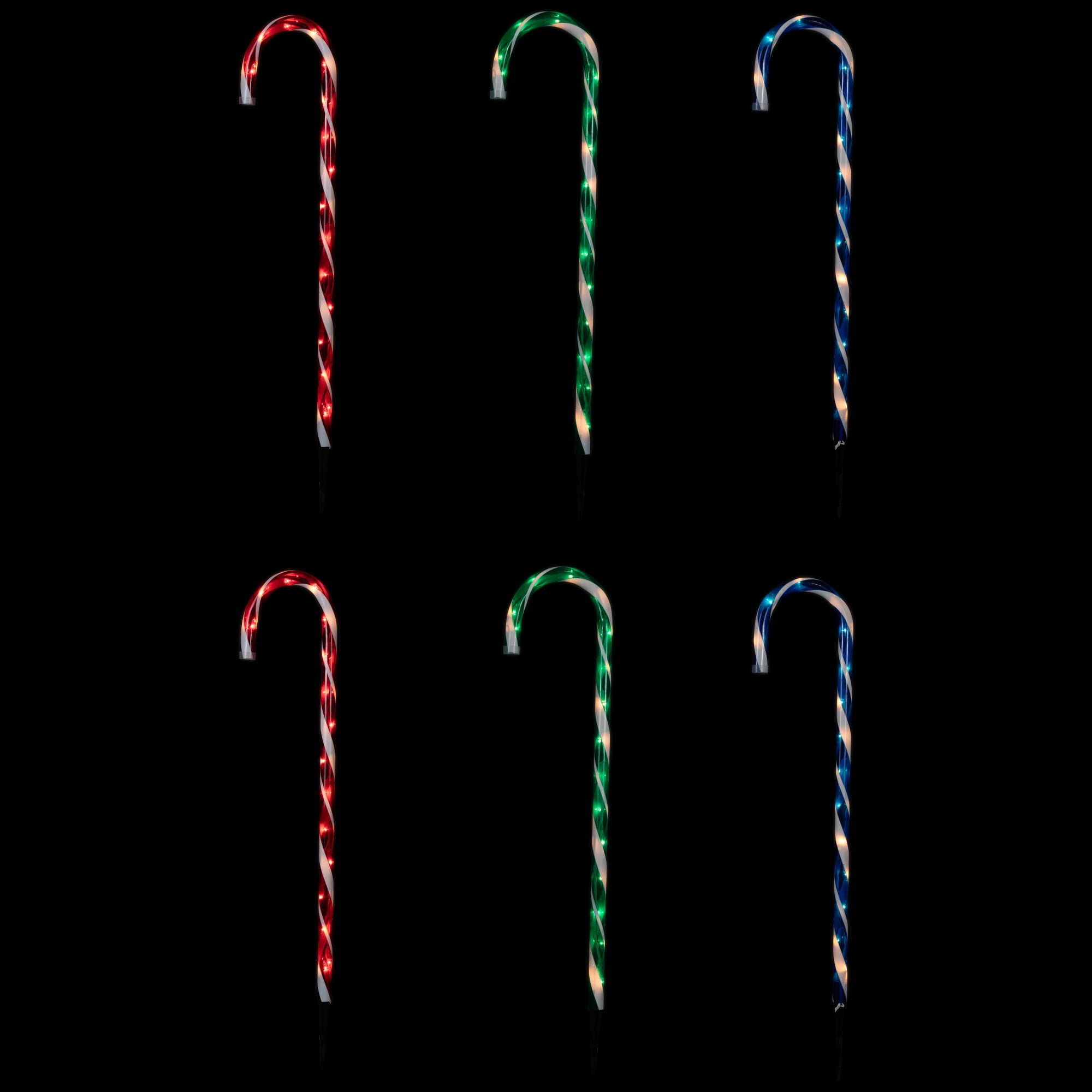 Northlight Lighted Outdoor Candy Cane Christmas Pathway Markers - 28 ...