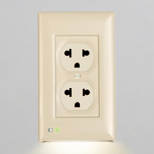 Lighted Outlet Cover Plate, Wall Outlet Cover with Light for Power ...