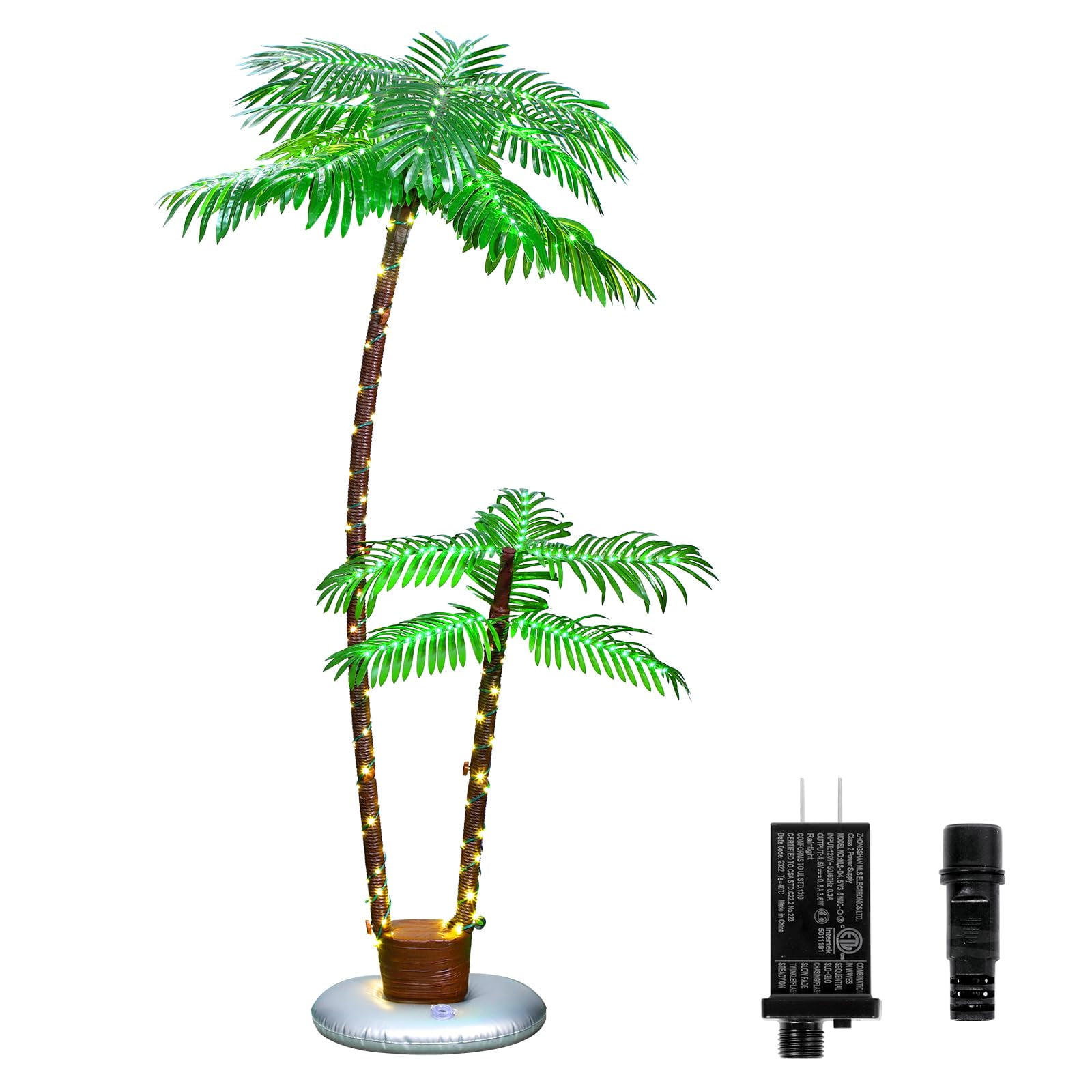 Lighted Palm Tree, 6FT 192 LED Artificial Fake Trees Lights Christmas ...