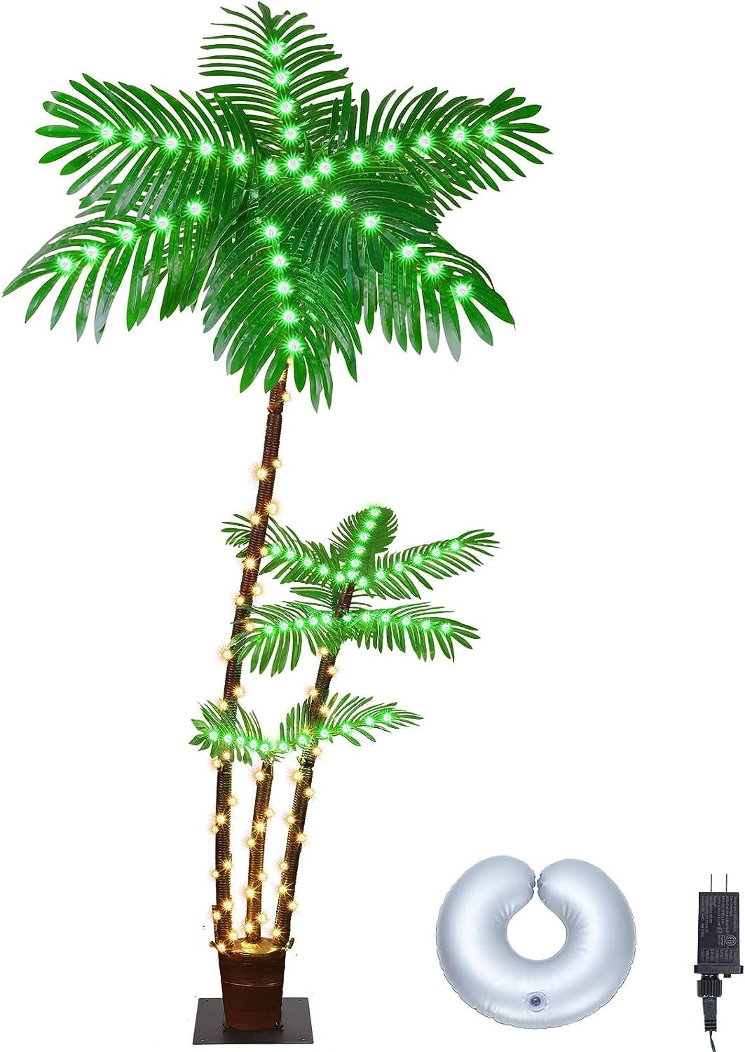 Lighted Palm Tree, 6FT Outdoor Christmas Palm Tree for Decorations ...