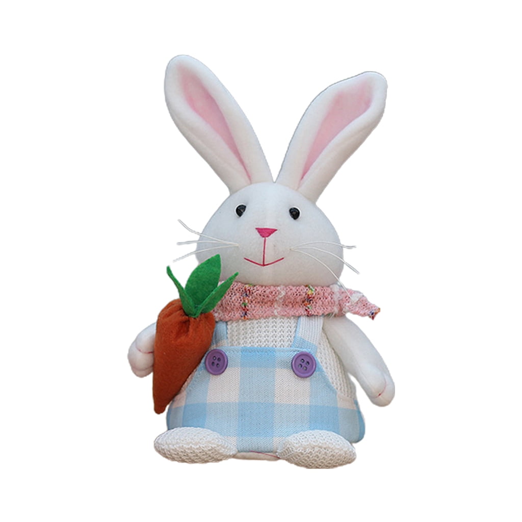 Lighted Rabbit Doll Toy Easter Decorations Stuffed Animal Toy Table ...