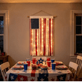 Lighted Rag American Flag Banner 4 x 2.3 Ft, Patriotic Wall Hanging ...