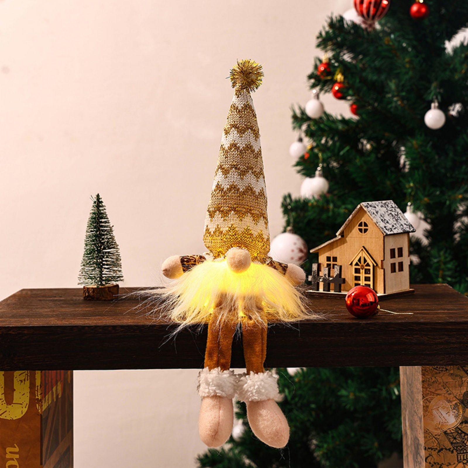 Lighted Standing Sitting Christmas Gnomes Decorations Light up ...