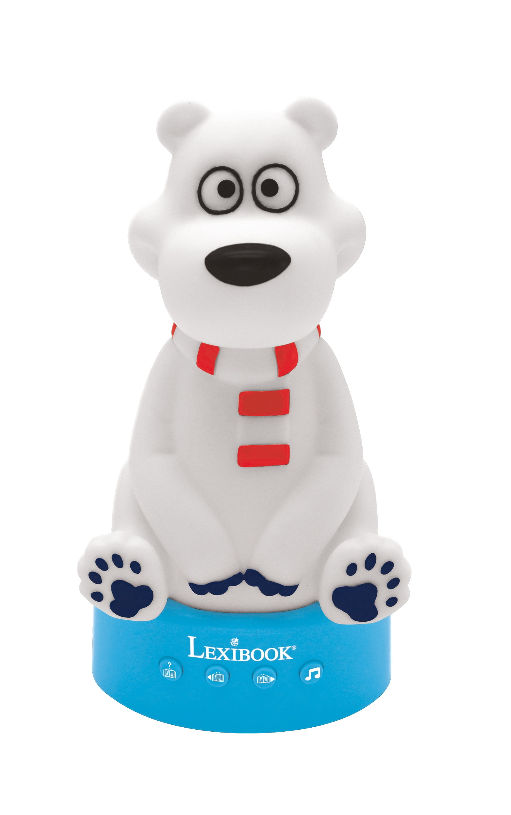 Lighted Teddy Bear Storyteller Nightlight, 30 Stories in English, White ...