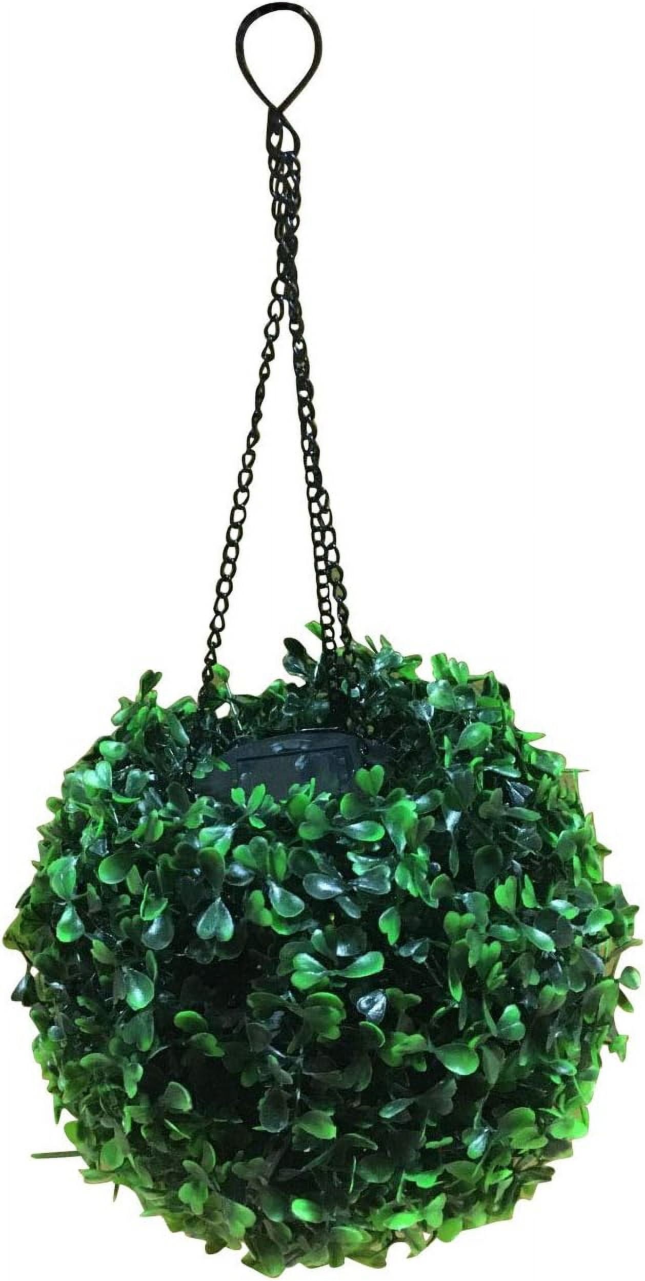 Lighted Topiary Ball For Outdoor Decor, Solar Powered LED Artificial ...