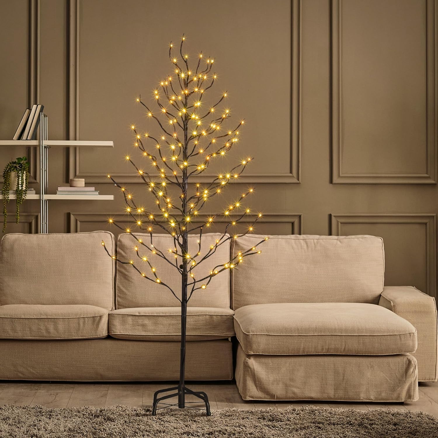 Lighted Twig Tree 5FT LED Artificial Tree for Decoration Inside and ...