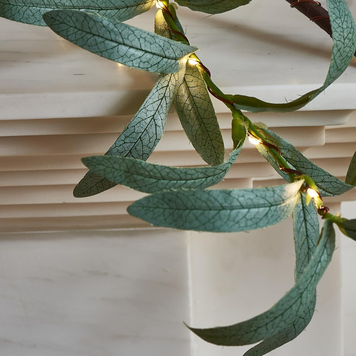Lighted Wall Hanging Olive Tree with Timer 3.5FT 140 Warm White LED ...