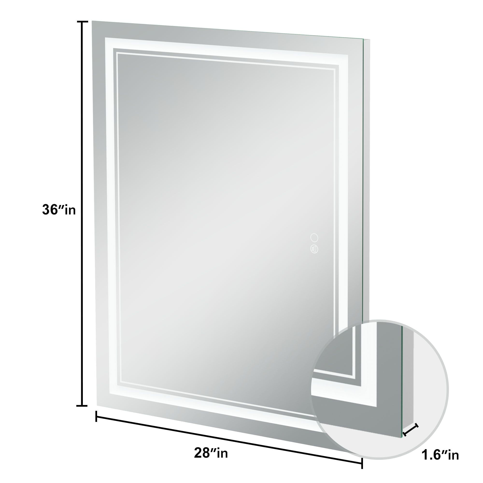 Lighted Wall Mounted Bathroom / Vanity Mirror - Walmart.com
