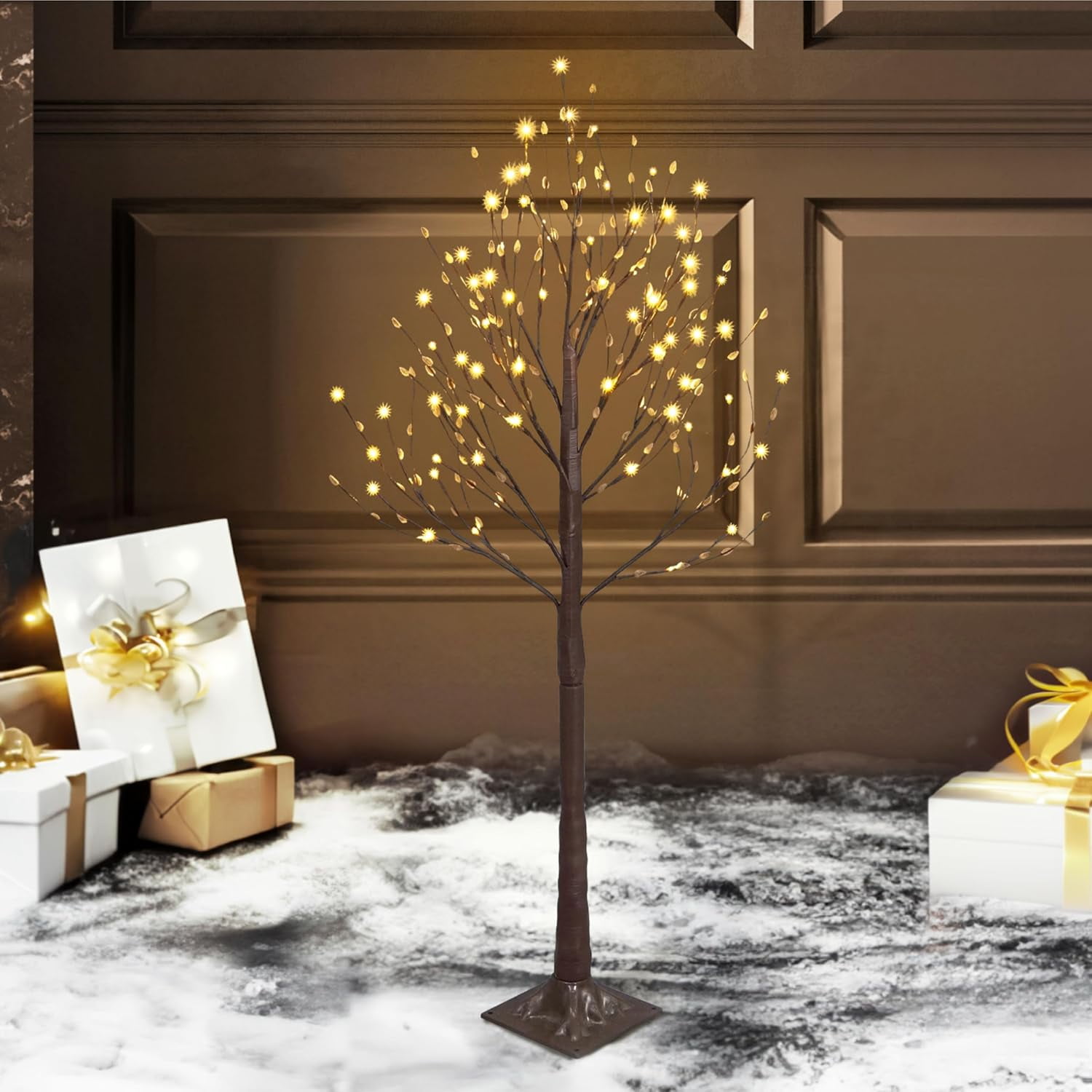 Lighted Willow Tree, 48inch Light Tree w/ 72 LED Warm White Lights, 4 ...
