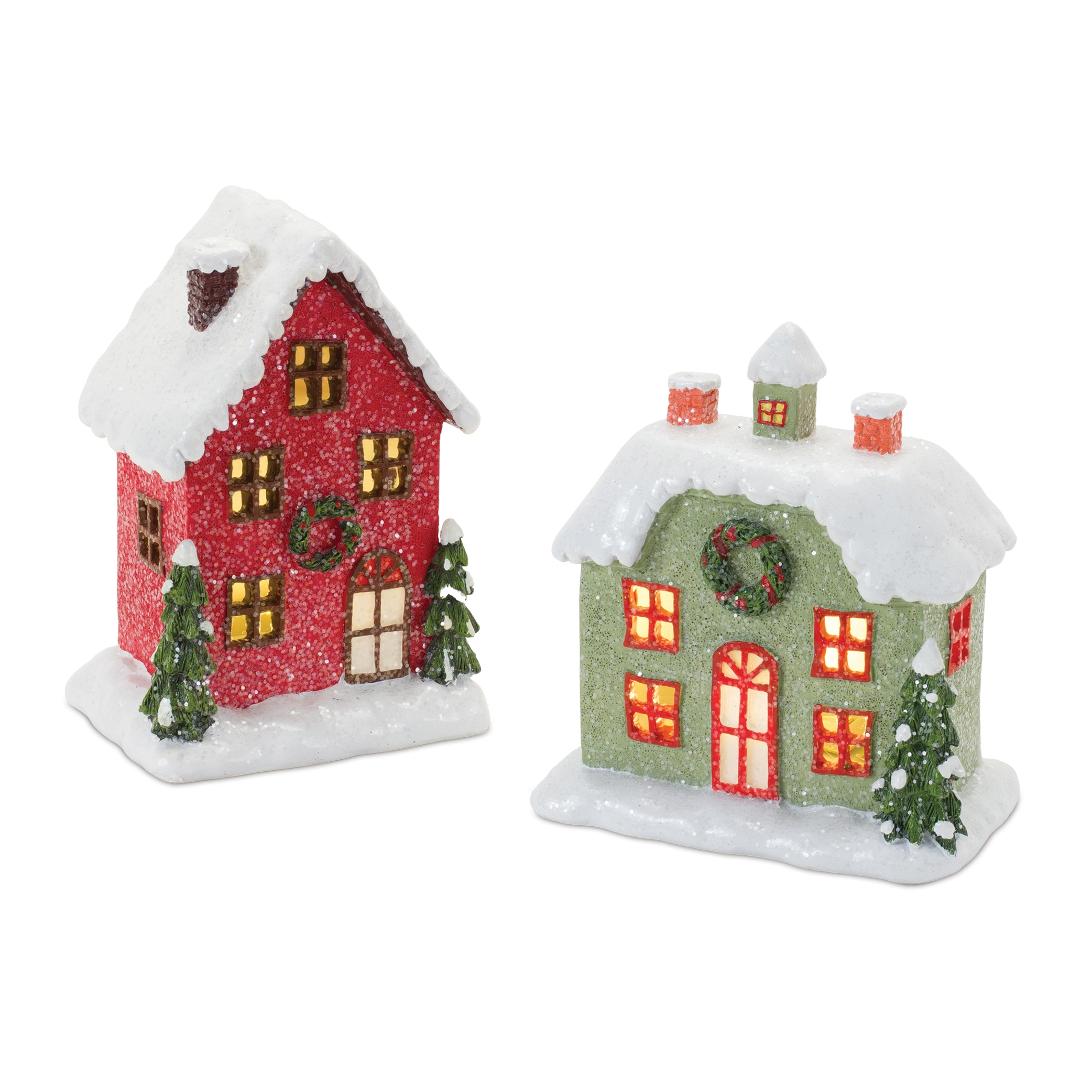 Lighted Winter Village Houses [ ] - Walmart.com