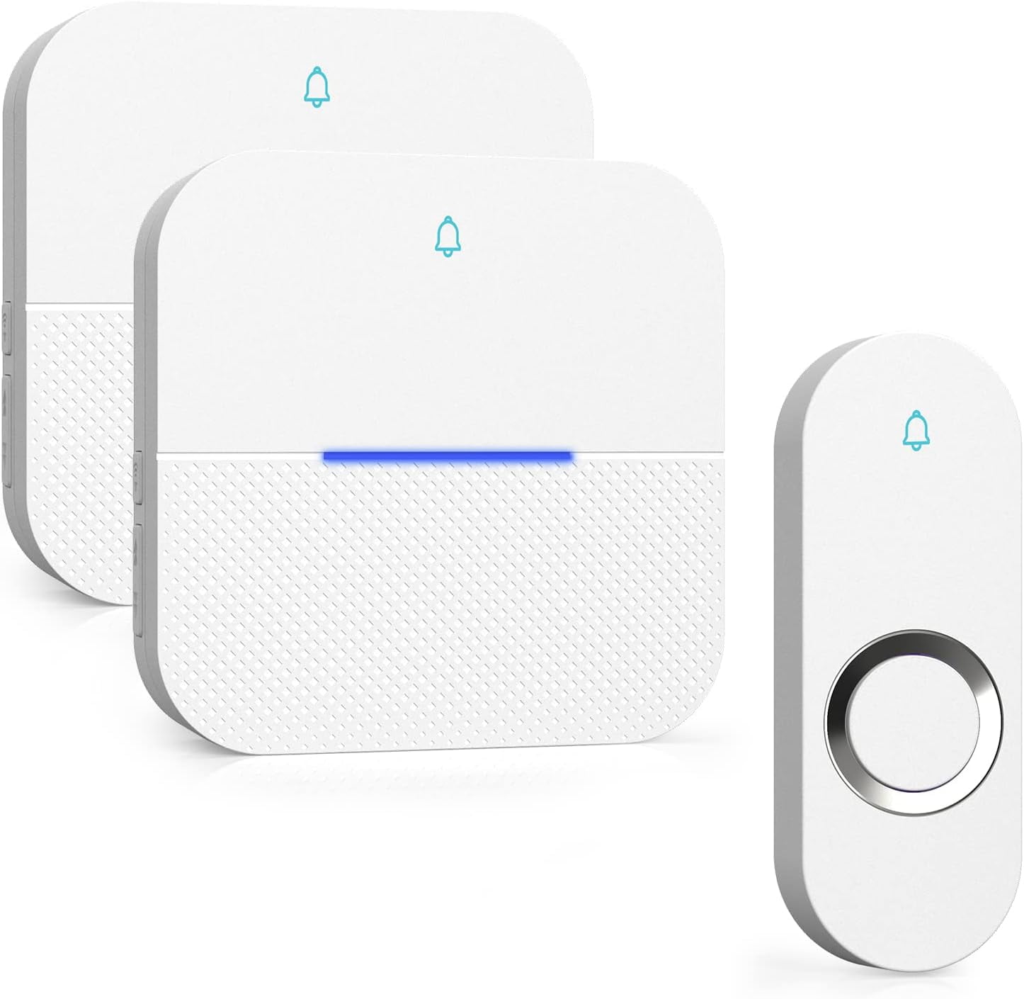 Lighted Wireless Doorbell for Home, Waterproof Battery Doorbell 1,000ft ...