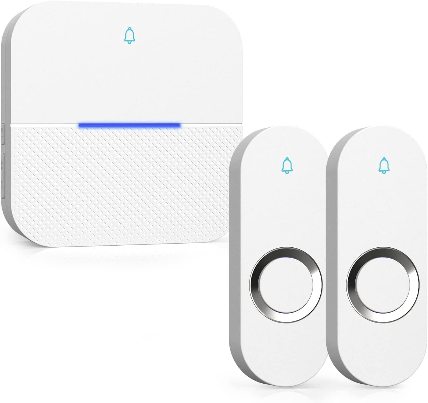 Lighted Wireless Doorbell for Home, Waterproof Battery Doorbell ...