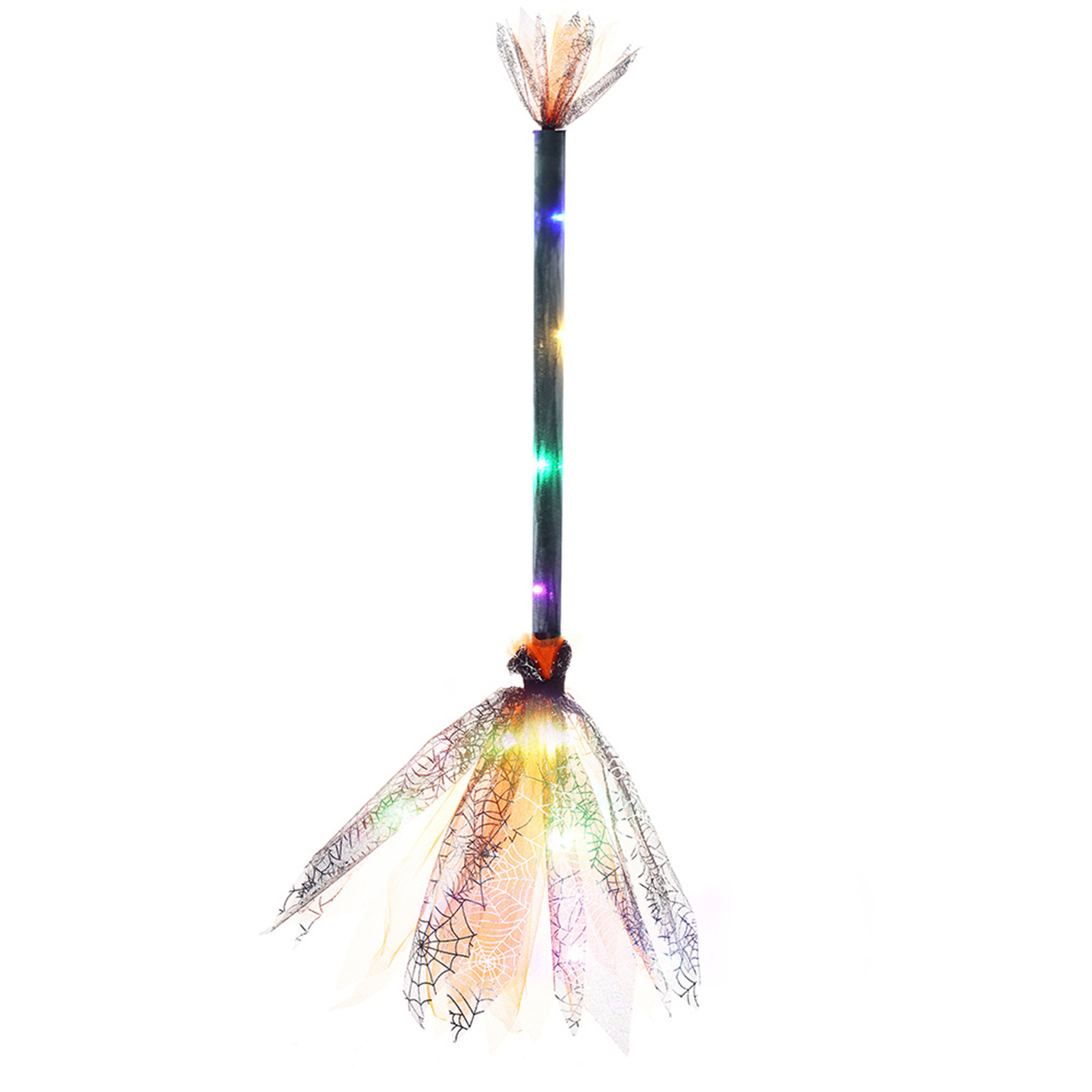 Lighted Witch Broom with LED Lights Halloween Witches Broomsticks Props ...