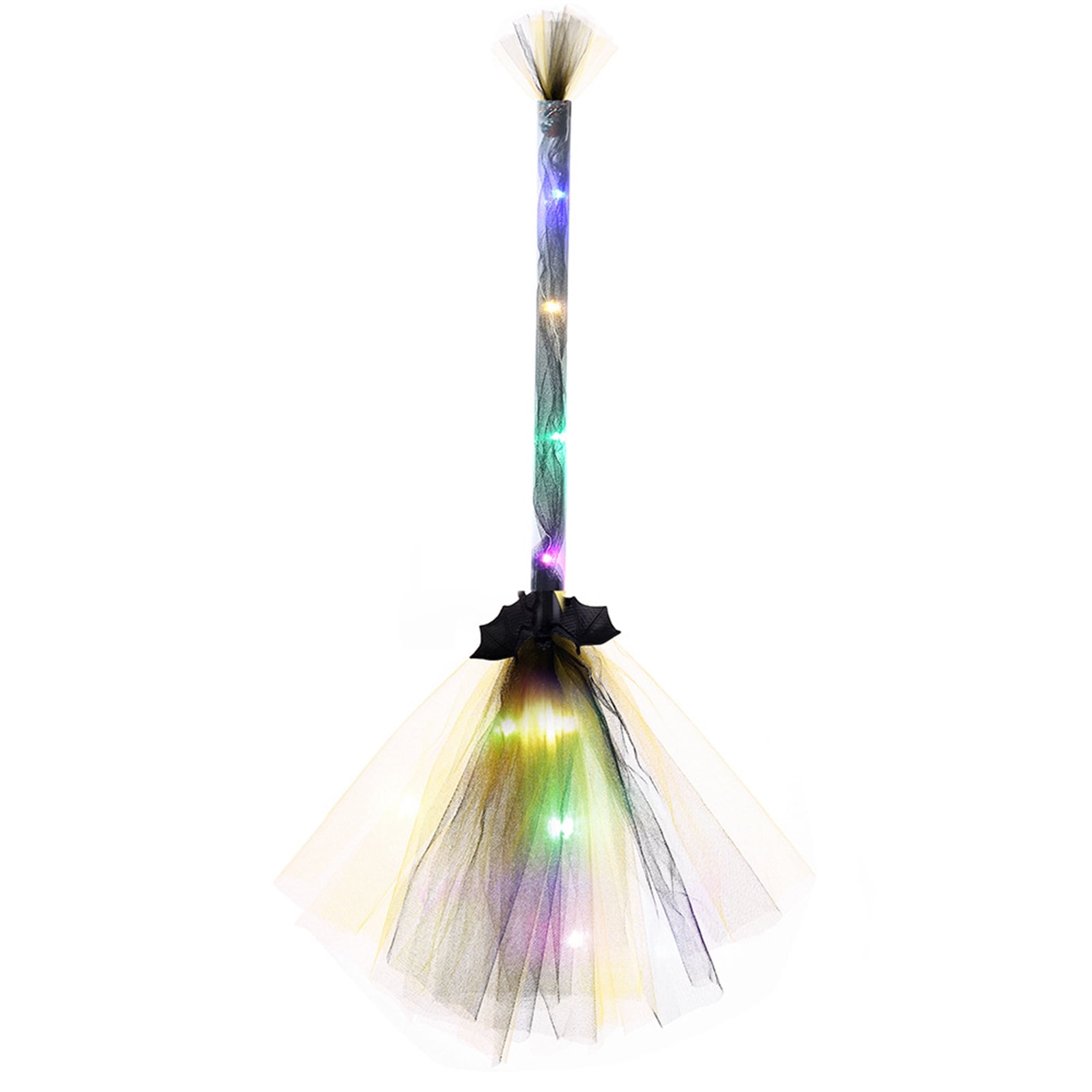 Lighted Witch Broom with LED Lights Halloween Witches Broomsticks Props ...