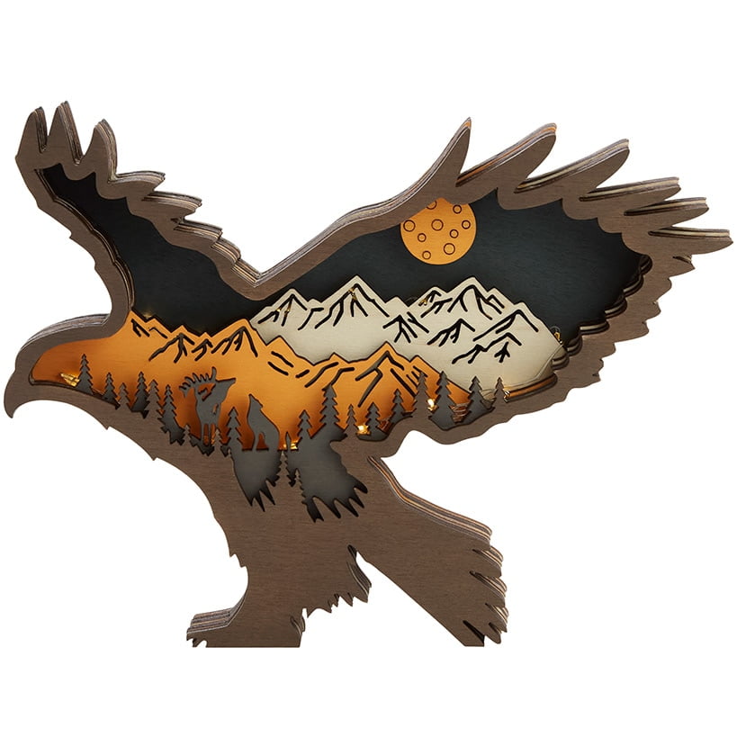 Lighted Woodland Animals - Eagle - Walmart.com