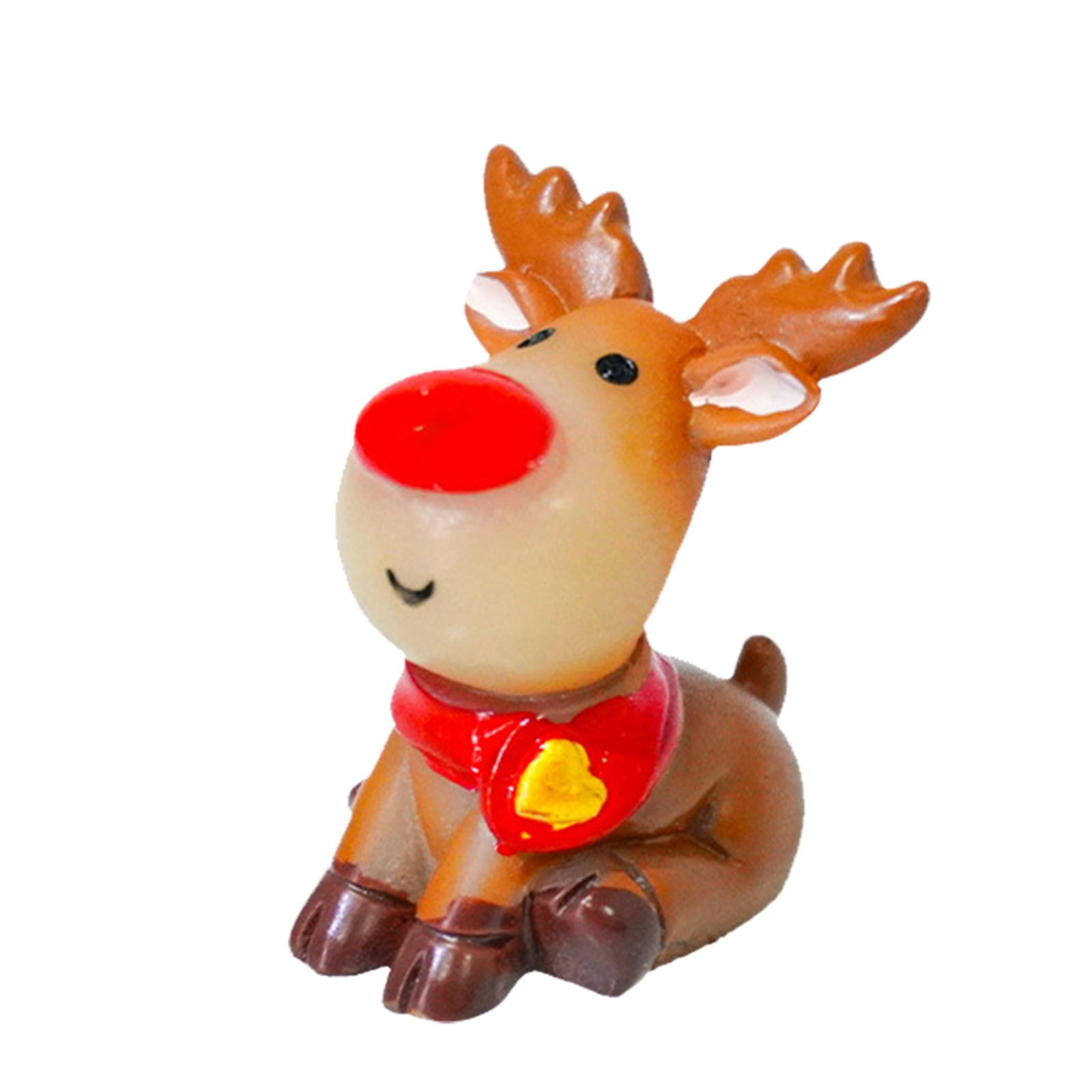 Lightening Deal! Lssam Christmas Miniature Figurines Mini Deer ...