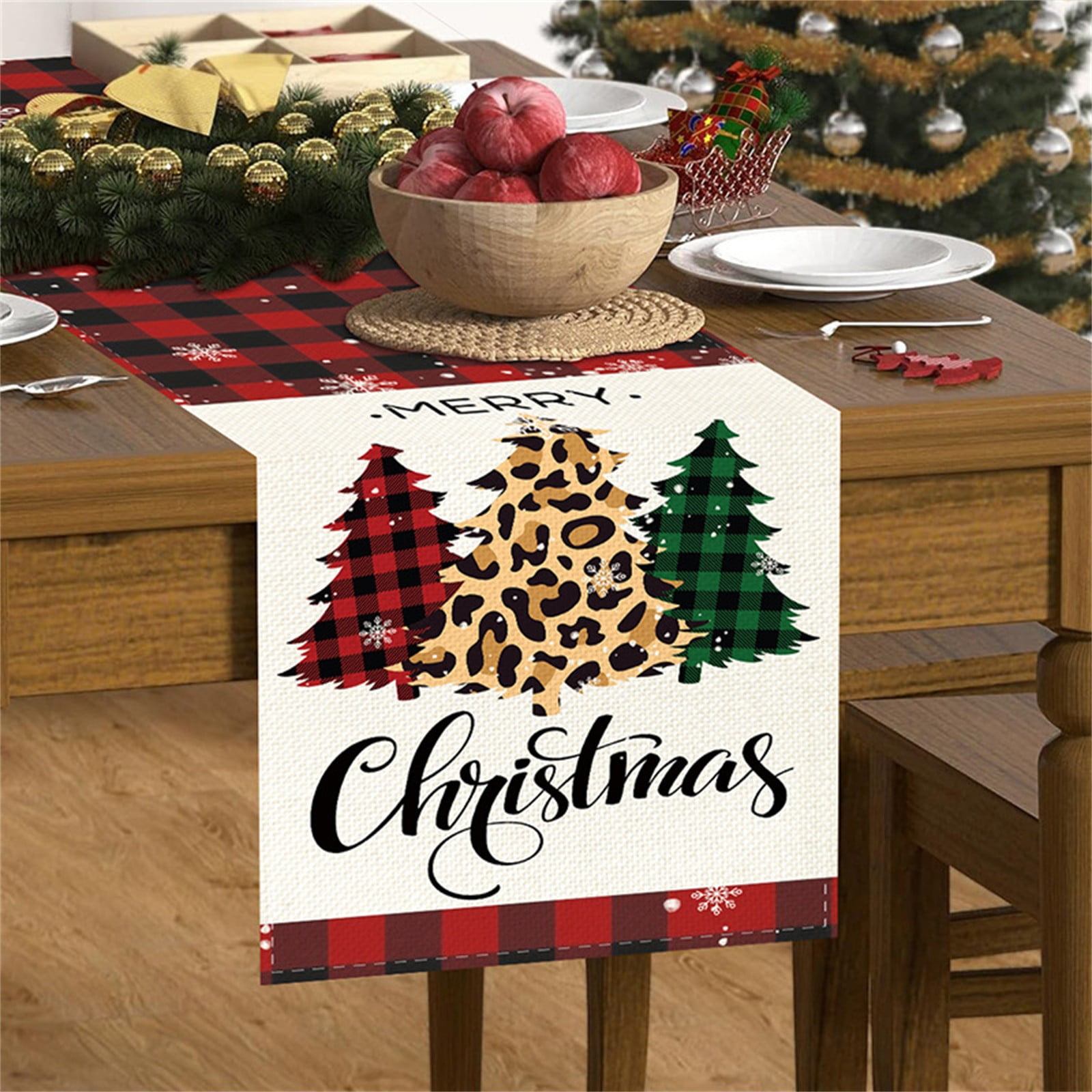 Lightening Deal! Lssam Placemats Table Placemats Christmas Table Runner ...