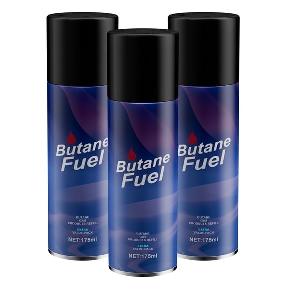 Lighter Butane Refill Canister, Premium Butane Fuel 175 ml, 99.99% Pure ...