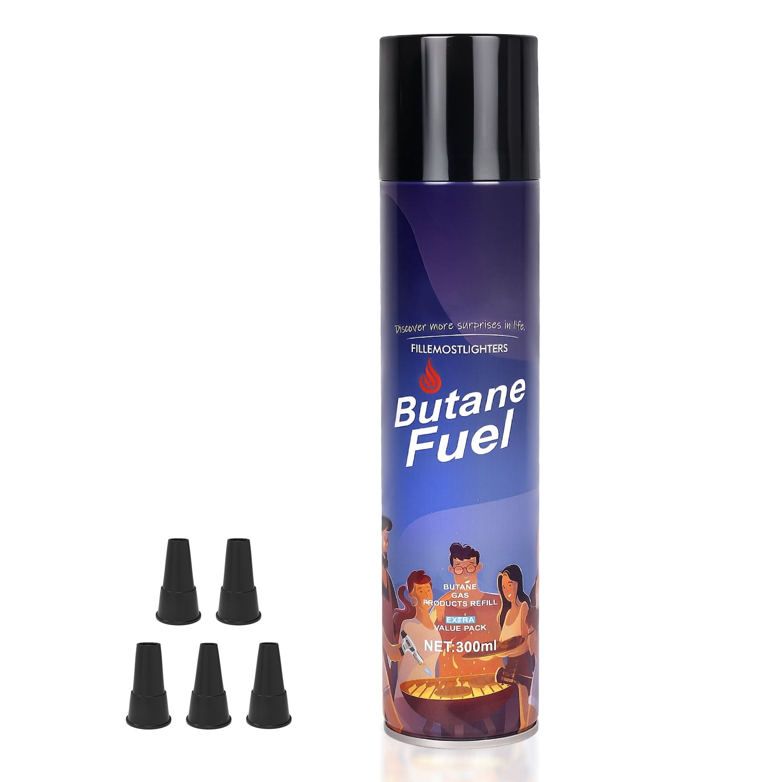Premium Butane Fuel Refill - 300ml Butane Gas Canister for Torch ...