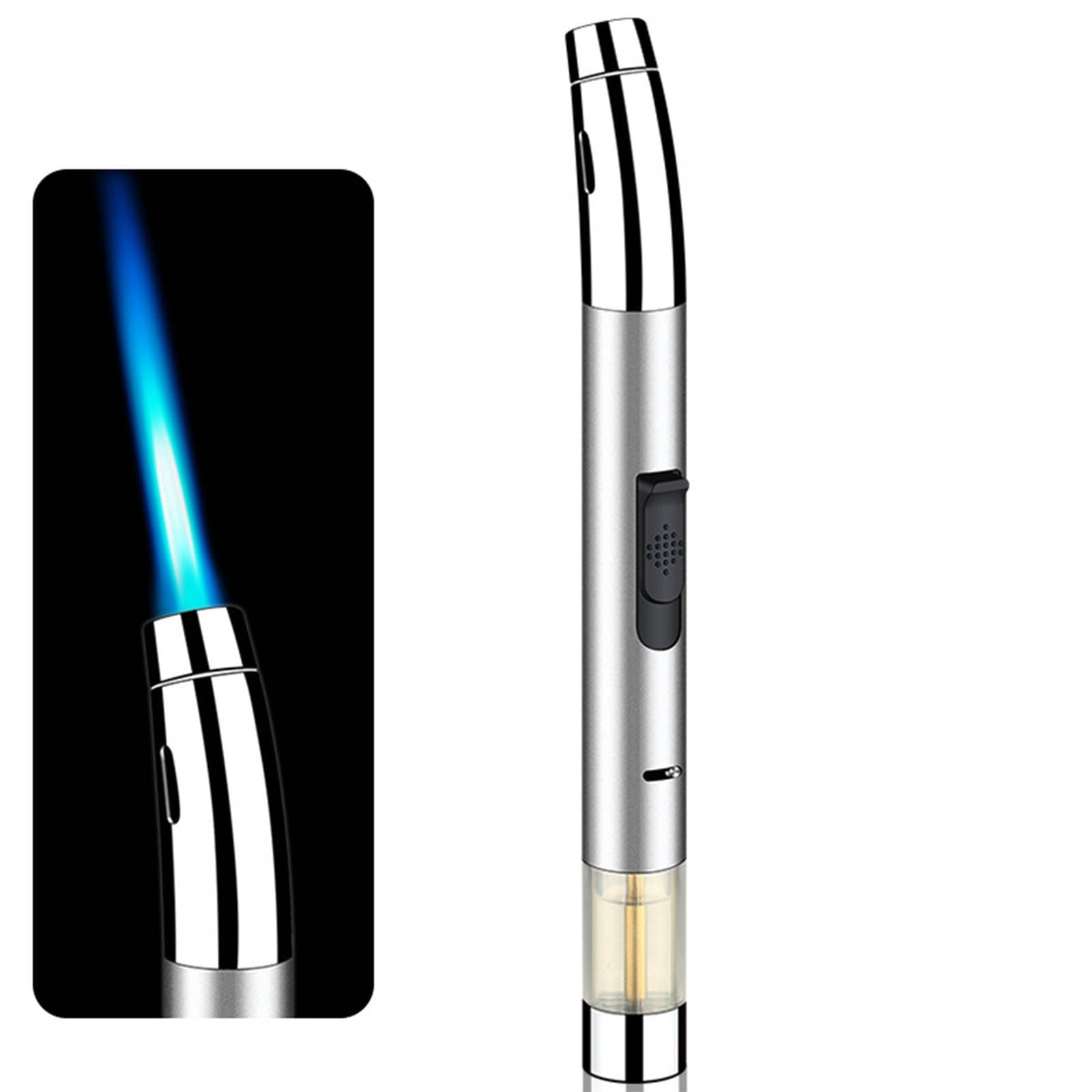 Lighter,Cigar Lighter,Adjustable Flame And Windproof With Butane Window ...