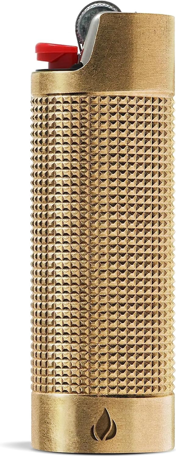 Lighter USA - Brass Gold Sleeve Case for BIC Lighter - Walmart.com