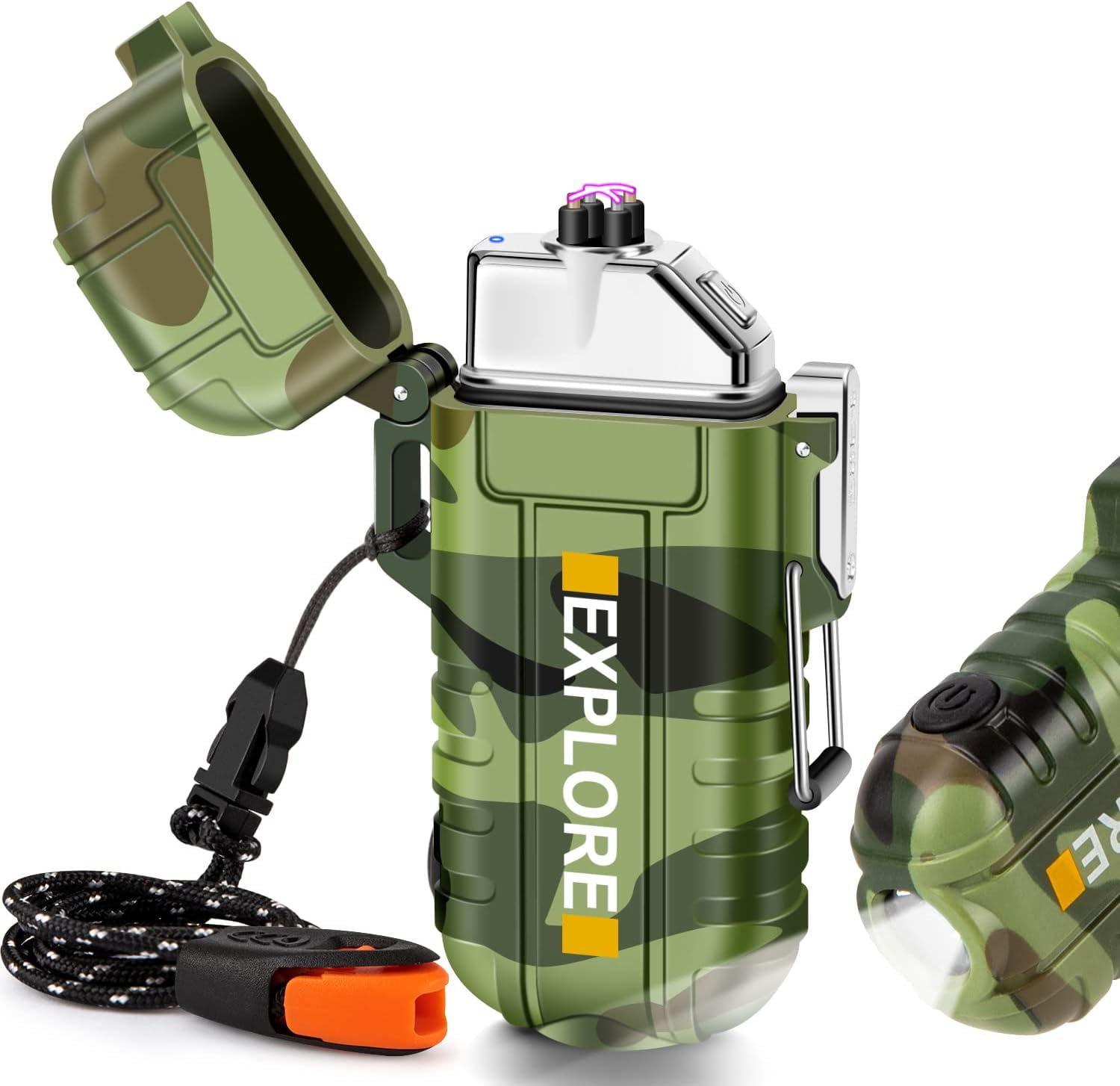 Lighter Waterproof Electric Lighter USB Type C Rechargeable Lighter ...