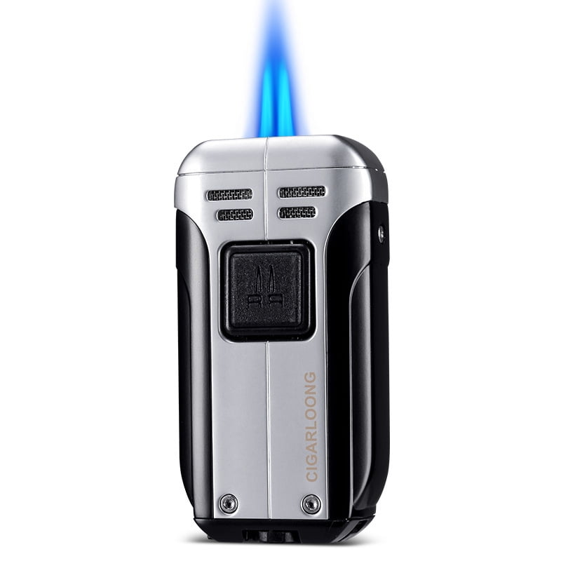 Lighter Windproof Straight Cigar Lighter Portable Fashion Stainless ...