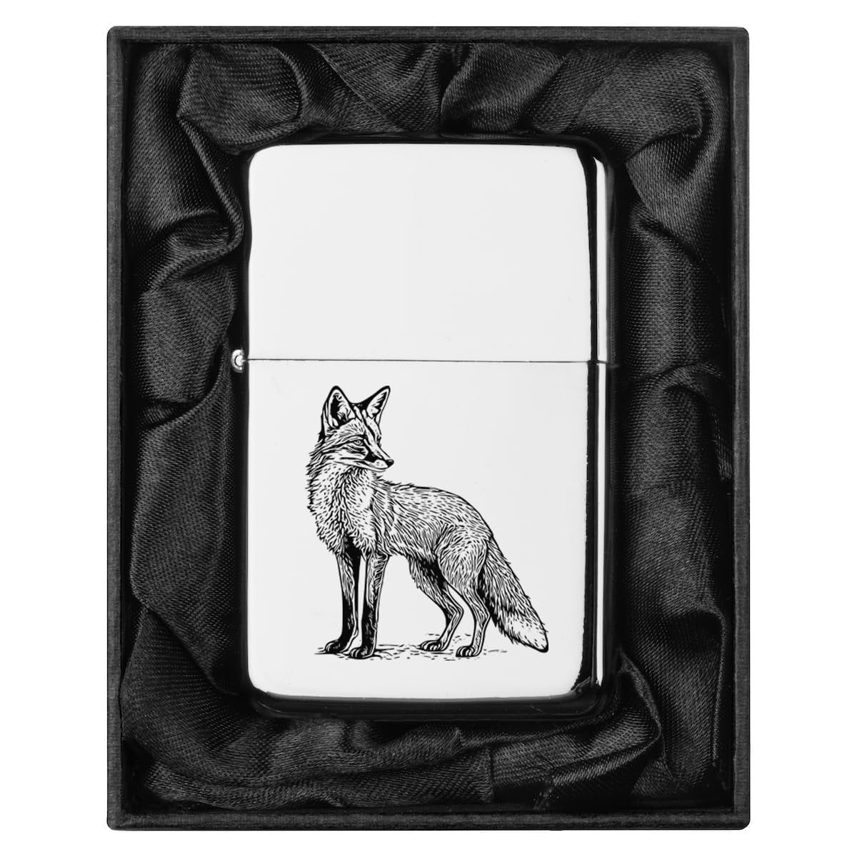 Lighter in Black Silk Lined Gift Box Fox (Chrome) - Walmart.com