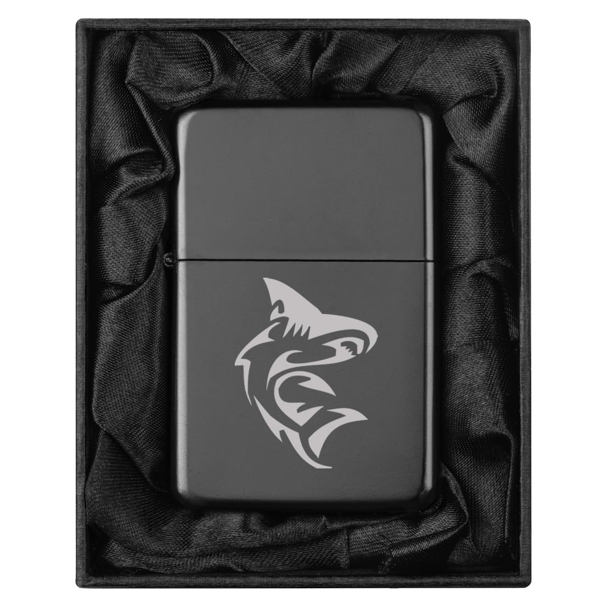 Lighter in Black Silk Lined Gift Box Shark (Black) - Walmart.com