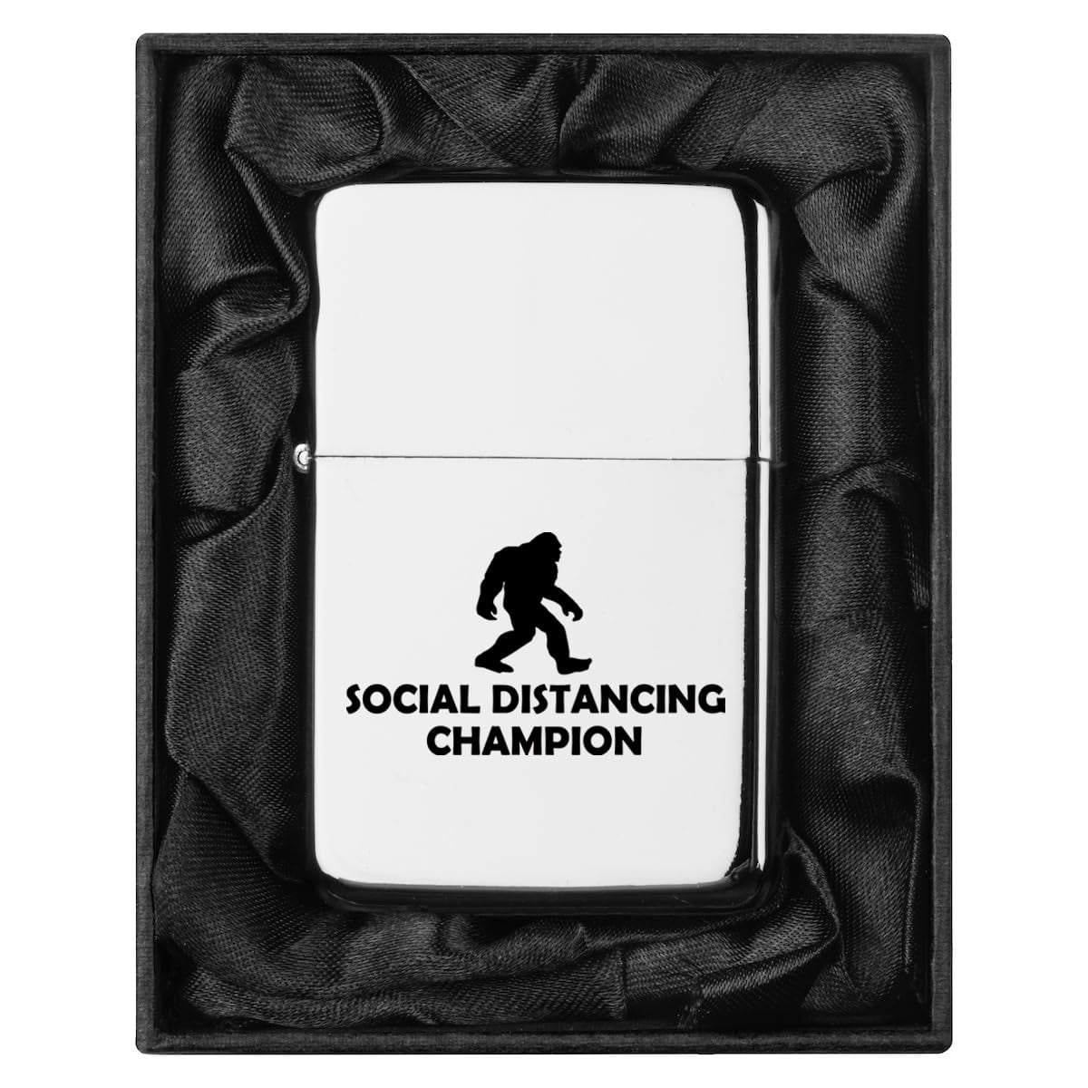 Lighter in Black Silk Lined Gift Box Social Distancing Champion Bigfoot ...