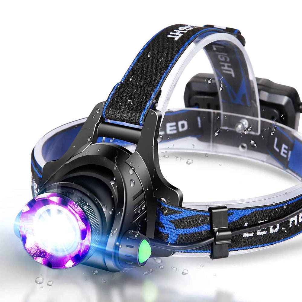 Lightess Rechargeable Headlamp, 2200 Lumens, Waterproof, 3 Modes, LED ...