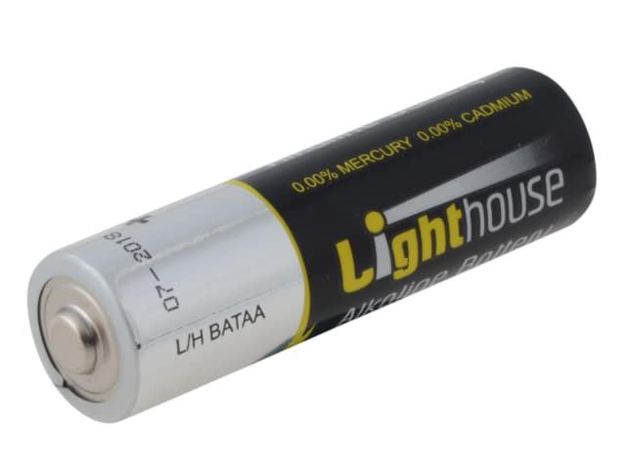 Lighthouse - AA LR6 Alkaline Batteries 2400 mAh (Pack 4) - Walmart.com
