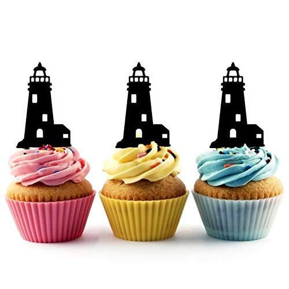 Whimsical Practicality's Nautical Cake Toppers, 12 pcs, Lighthouse ...