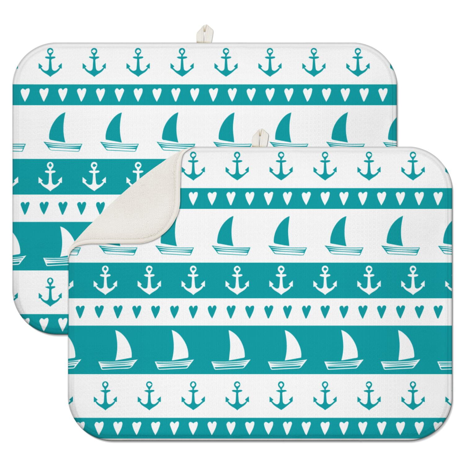 Lighthouse Anchors Coffee Mat Nautical Anchor Boat Sea Seaside Coastal ...