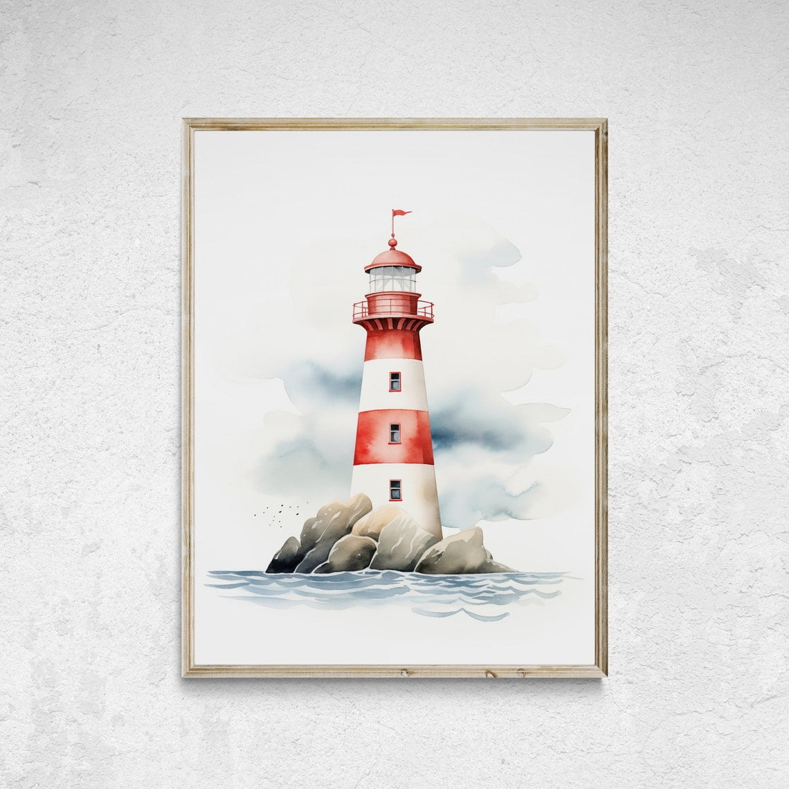 Lighthouse, Artful Lighthouse Print, Coastal, Ocean Theme Nursery ...