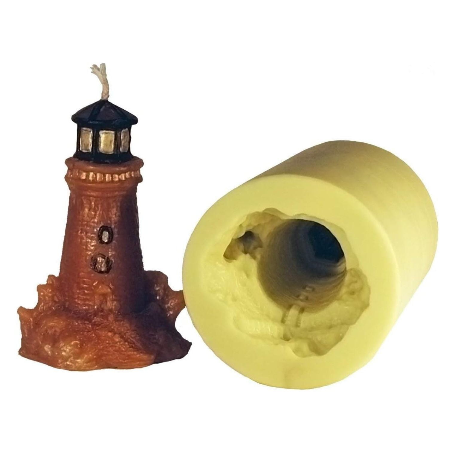 Lighthouse Candle Mold 3.75 Inch - Flexible Silicone Candle Making ...
