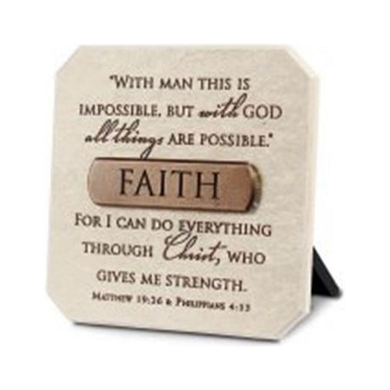 Lighthouse Christian Products 79584 Faith Title Bar with God Scripture ...